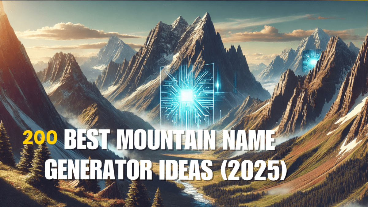 200+ Best mountain name generator Ideas (2025)